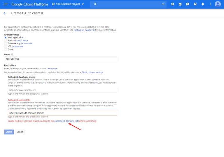 Getting Started Set Up Youtube Oauth Client Id And Secret Wordpress Youtube Plugin Youtube